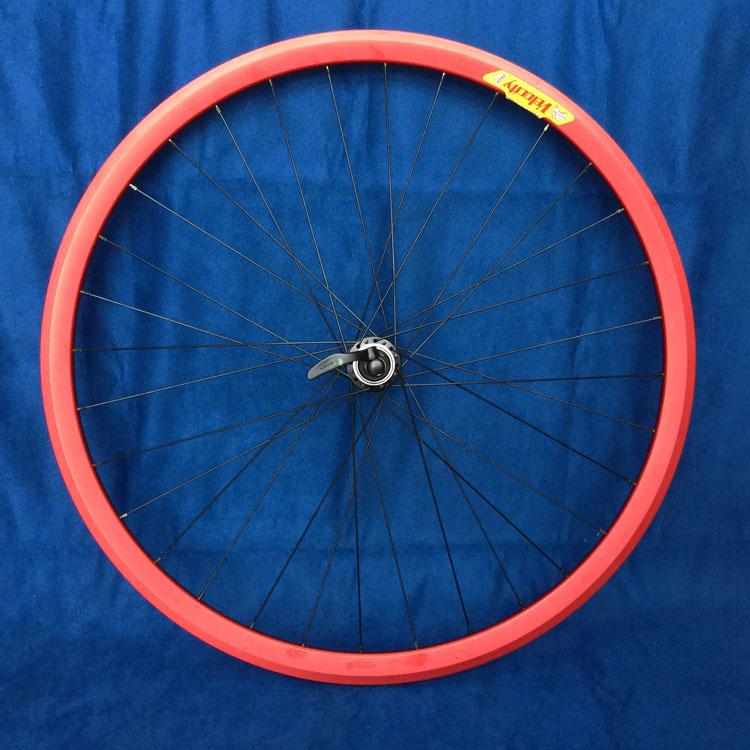 Velocity 700c Red Deep V Wheel Set with Tannus Slick Tires | Cycle To-Go